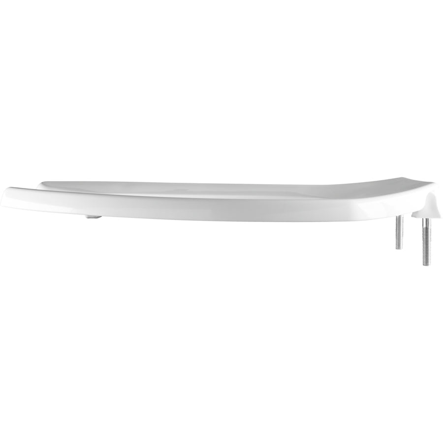 Elongated Open Front Commercial Plastic Toilet Seat in White – Bemis Seats