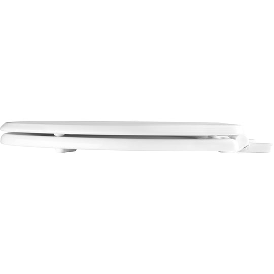 Ashland Soft Close Elongated Closed Enameled Wood Front Toilet Seat in ...