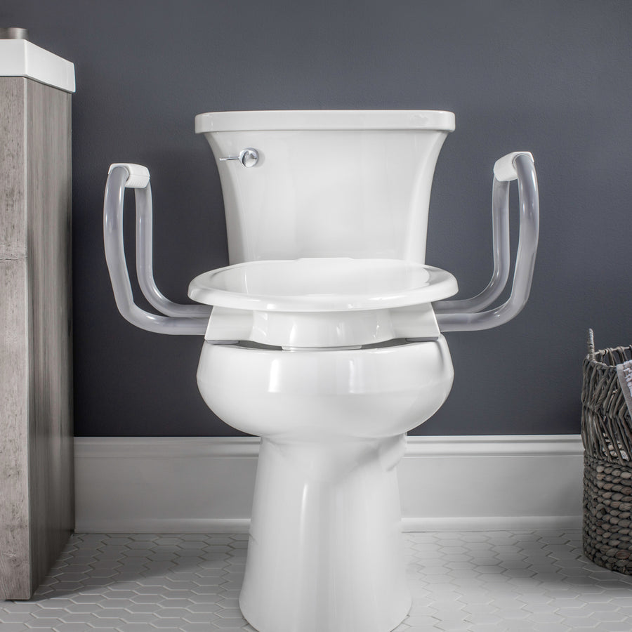 Assurance with Clean Shield Round 3" Raised Premium Plastic Toilet Seat ...
