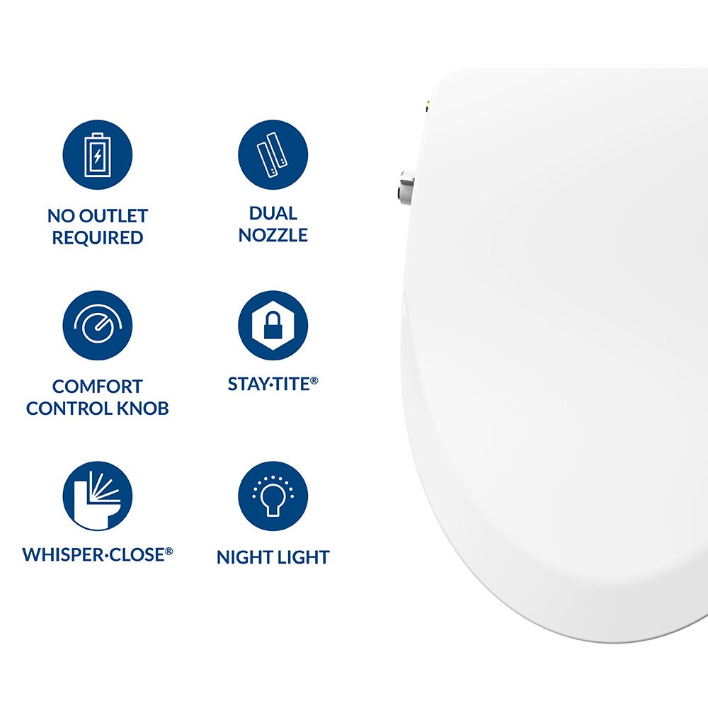 HV500E/R Haven Bemis Plastic Bidet Toilet Seat Featuring Stay·Tite® Se ...